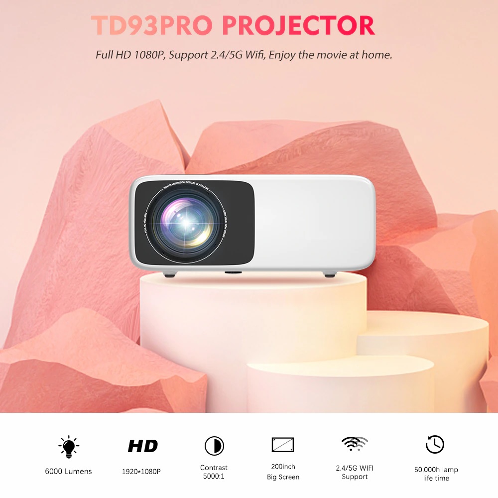 AUN W2 Pro Android Smart Projector WiFi Bluetooth Android Apps